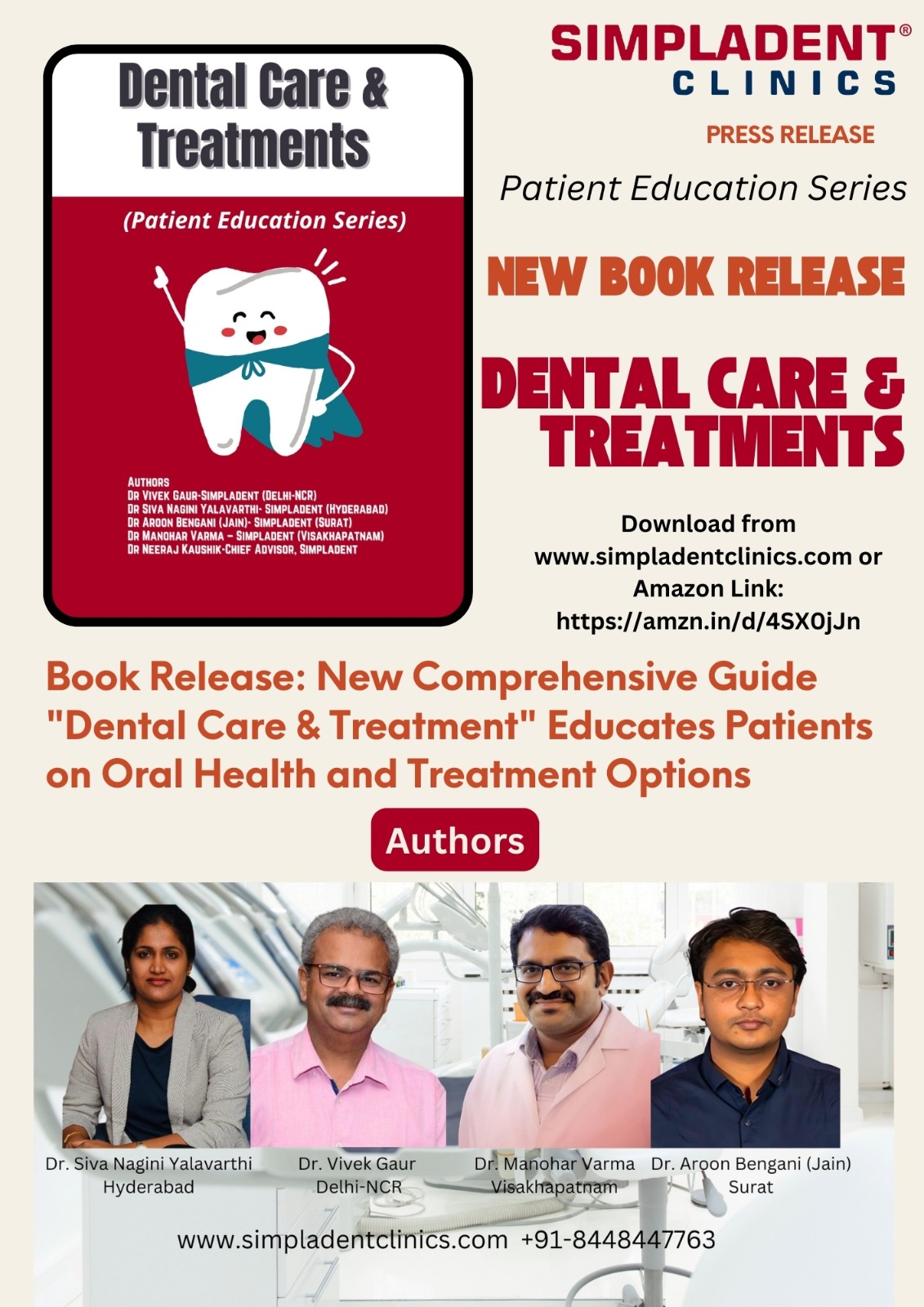 Book Release: New Comprehensive Guide "Dental Care & Treatment ...